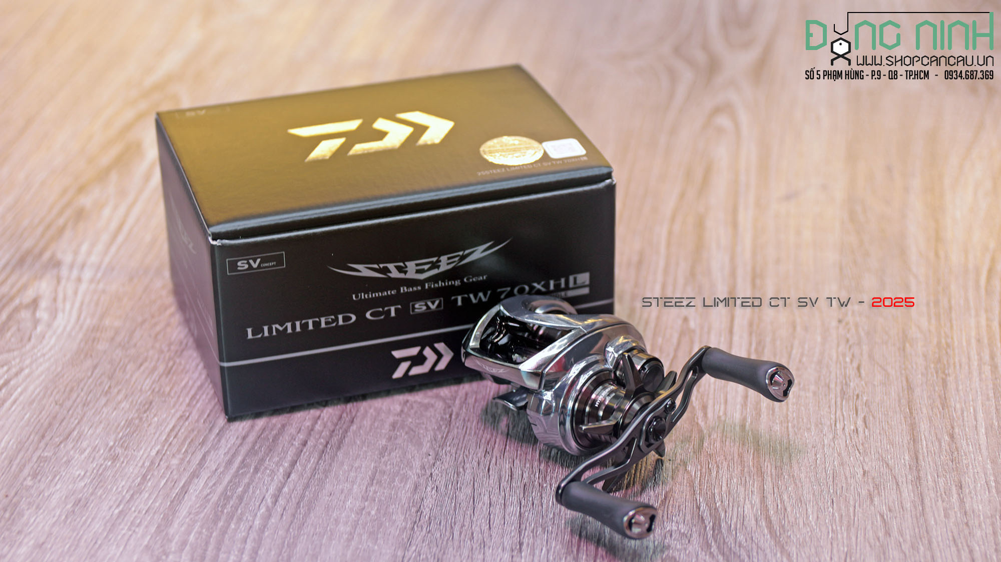 Máy Ngang Daiwa Steez Limited CT SV TW 2025 | Chuẩn Finesse, Made in Japan